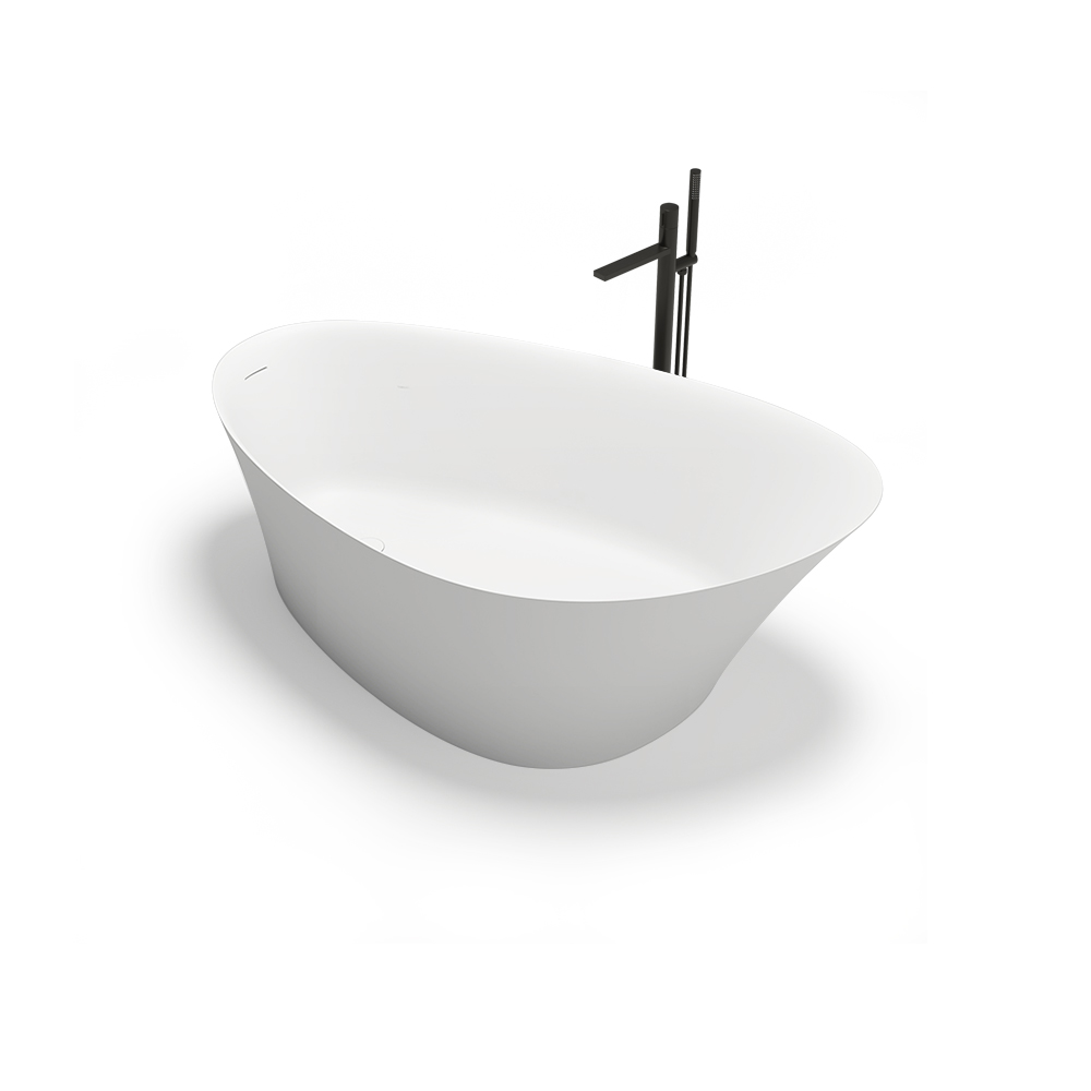 KT-8206 Triangular Bath Tub Solid Surface Freestanding Bathtub