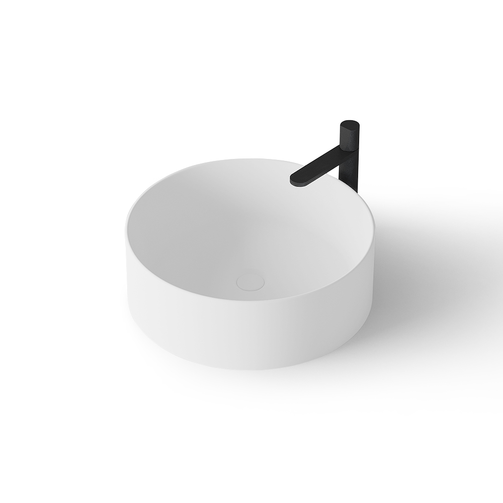 KT-2209 Solid Surface Round Shape Bathroom Countertop Basin