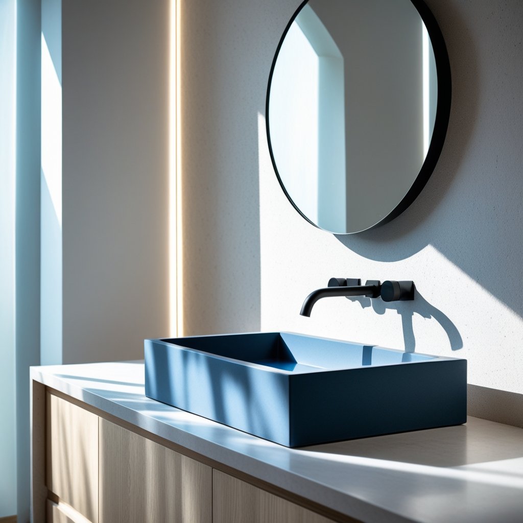 Why are solid surface basins resistant to water leakage?