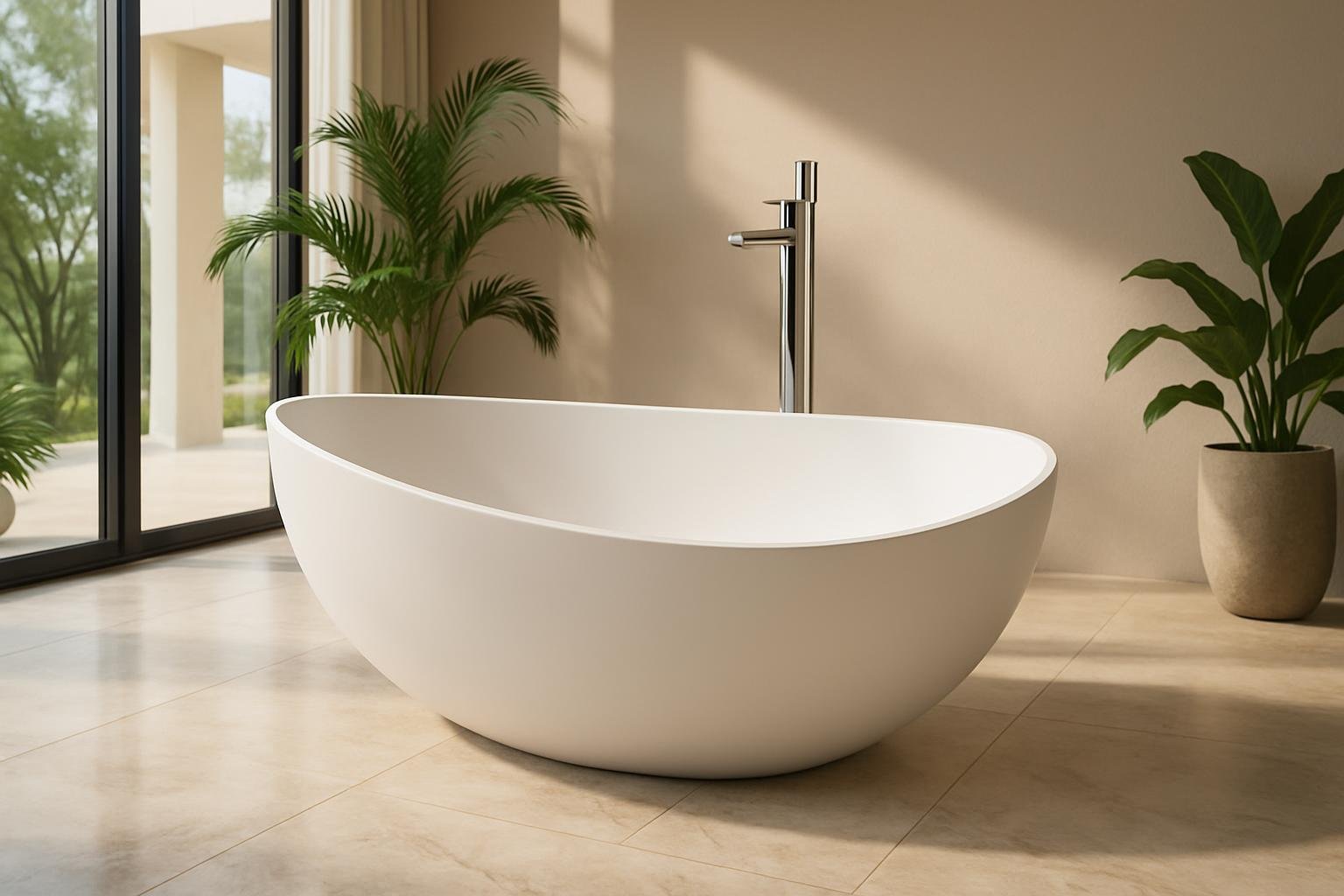 Solid Surface Bathtub: An Artistic Statement in Bathroom Design