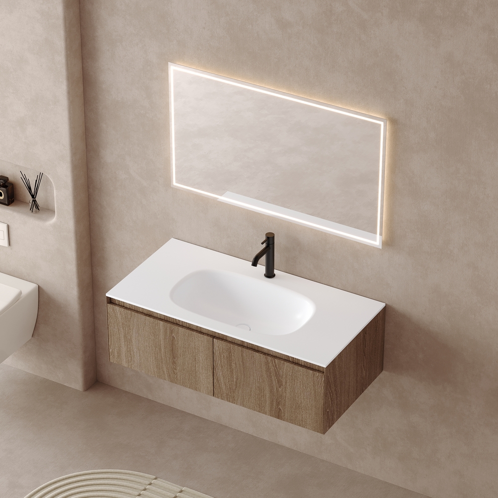 Minimalist Perfection | Solid Surface Integrated Counter Basin for ...