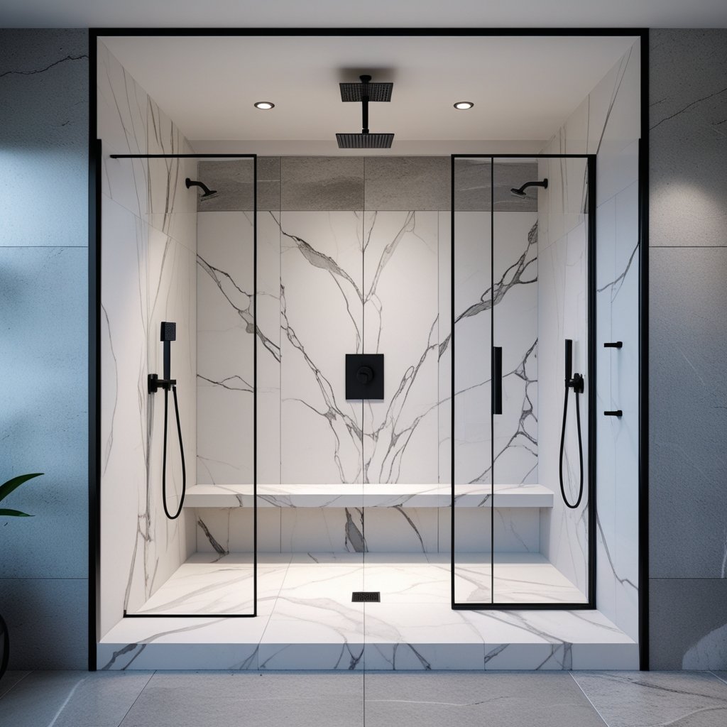 Solid Surface Shower Wall Panels Explained Simply | Waterproof, Durable ...