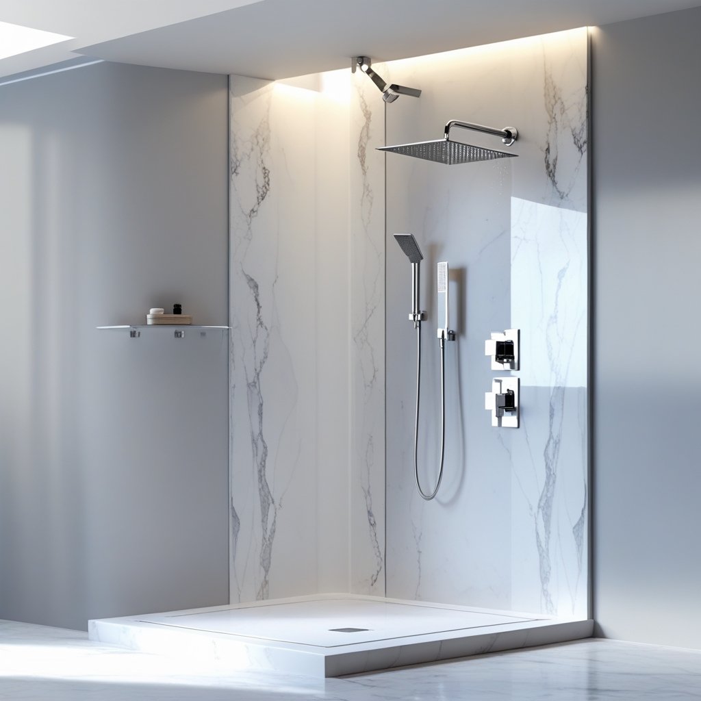 Warm and Comfortable Solid Surface Shower Panels: Safe and Luxurious ...