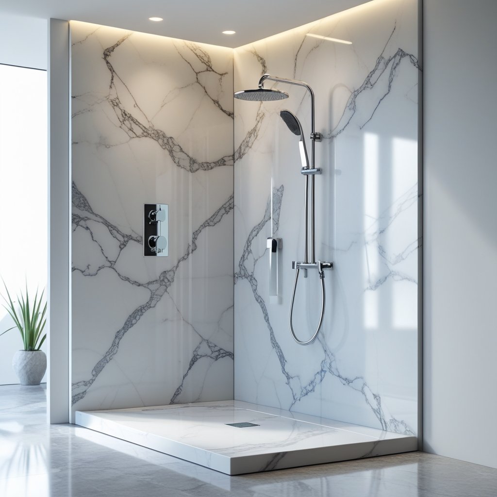 Quick Bathroom Renovation with Solid Surface Shower Panels