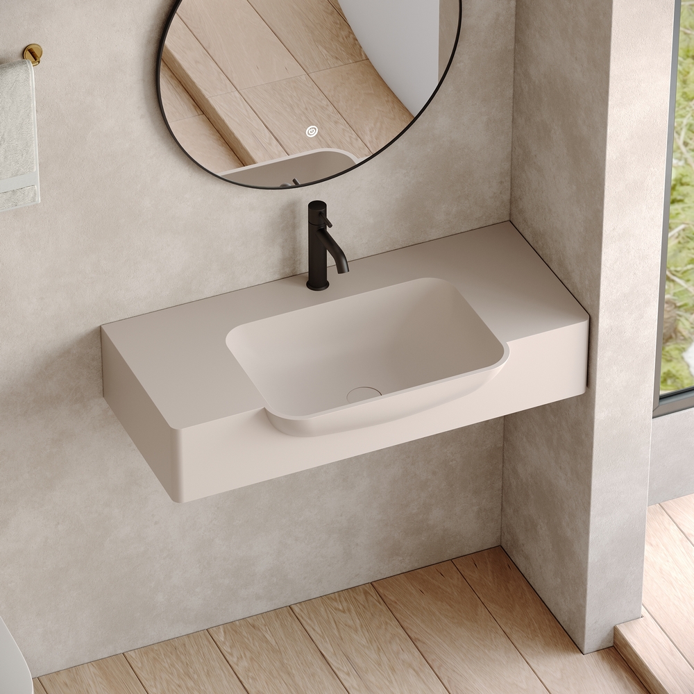 Clean, Sleek, and Strong: Why Solid Surface Wall-Hung Basins Stand Out