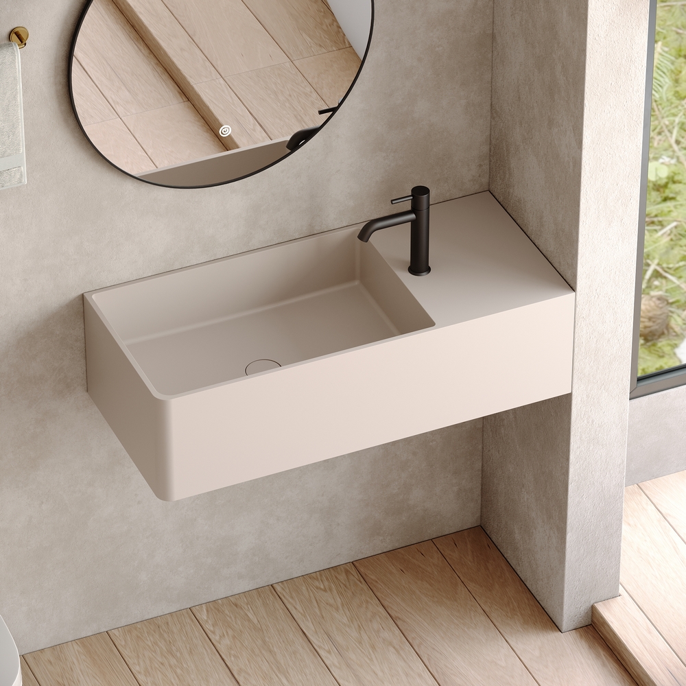 Solid Surface Wall-Mounted Sinks: Durable, Low-Maintenance Bathroom Basins