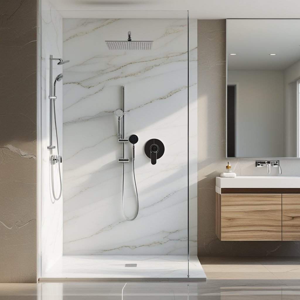 Solid Surface Shower Wall Panels: Sleek, Durable & Hygienic
