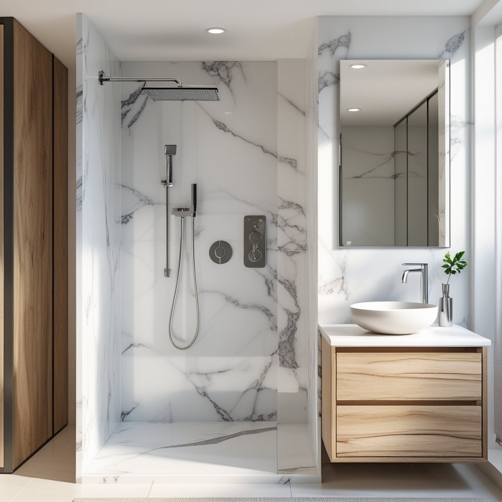Engineered-Stone Shower Wall Panels & B2B Shower Enclosure Systems