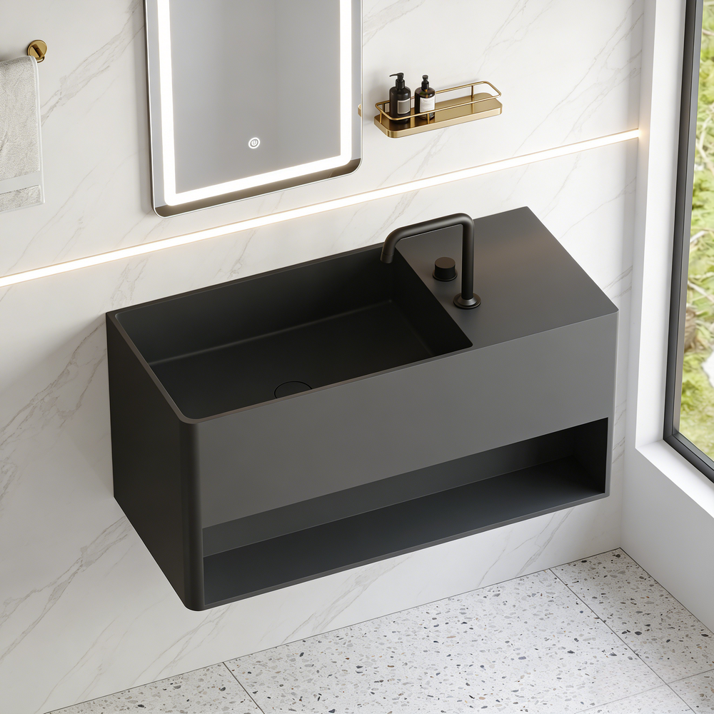 Commercial Engineered Stone Wash Basin – B2B Solid-Surface Basin Canada ...
